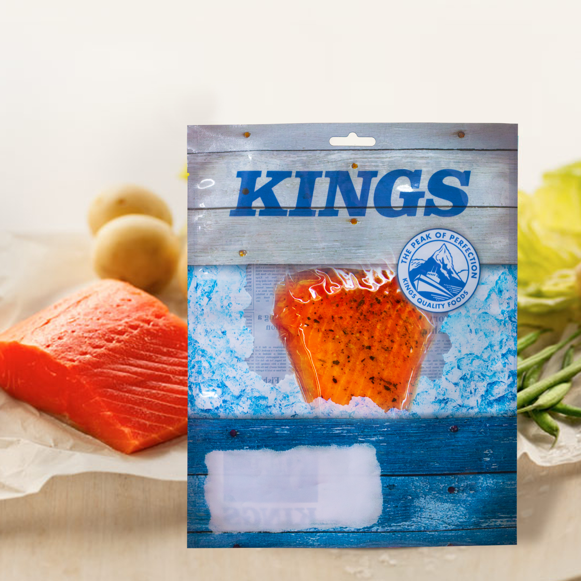 Kings Seafood Packaging - emotive design