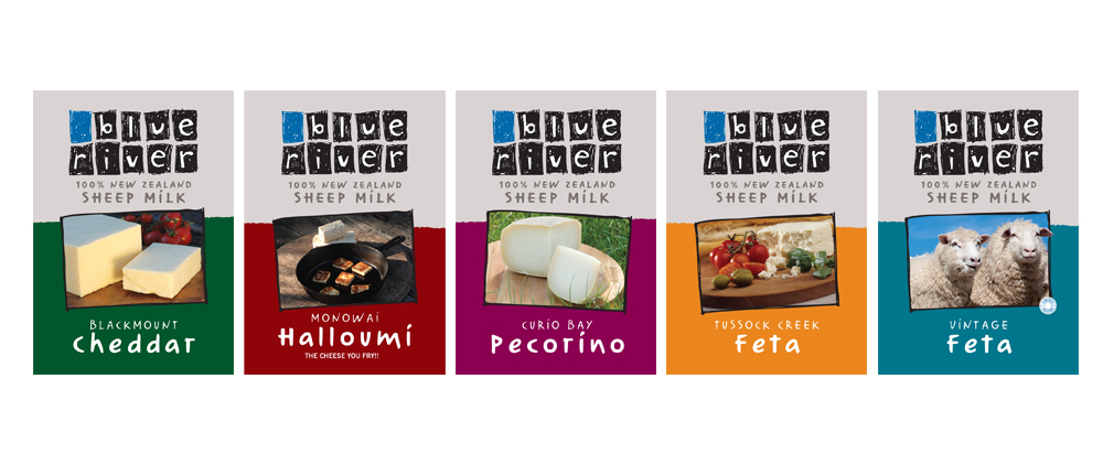 Blue River Dairy Cheese Labels - emotive design
